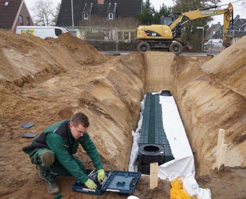 Regenwassernutzung Versickerung mit Rigolen | Meykopff
